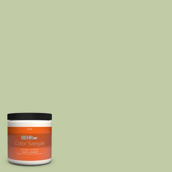 BEHR PREMIUM PLUS 8 oz. #M360-4 Marjoram Flat Interior/Exterior Paint ...