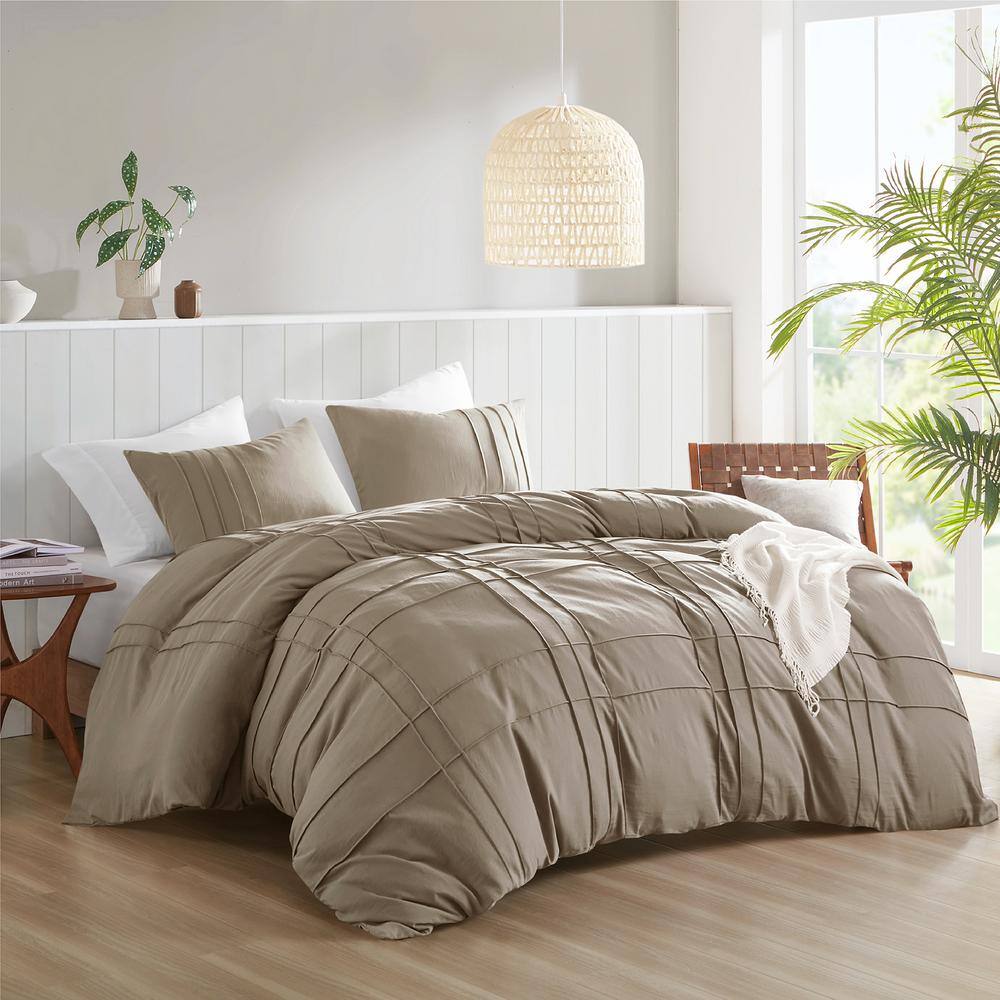 Reviews for 510 Design Porter 3-Piece Khaki Microfiber Full Duvet Cover ...
