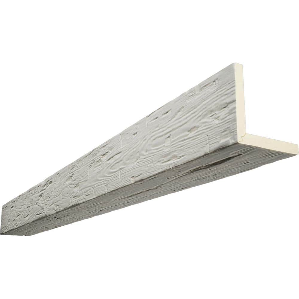 Ekena Millwork Endurathane 4 in. H x 10 in. W x 8 ft. L Hand Hewn ...