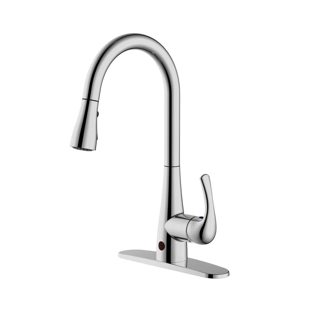 WASSERMAN FAUCETS Touchless Motion Activated Single Handle Pull-Down ...