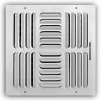 Everbilt 12 in. x 12 in. 2-Way Steel Wall/Ceiling Register in White ...