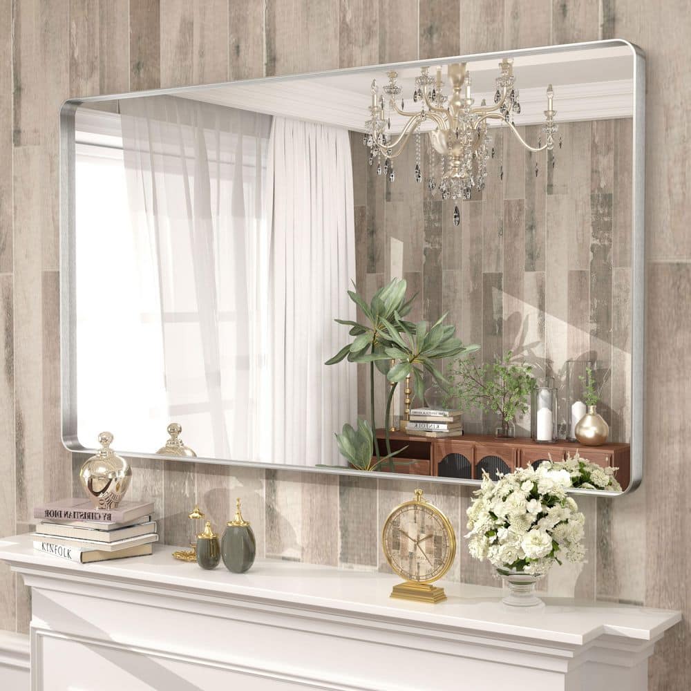 EbikeBC 51 in. H x 30 in. W Rectangular Tempered Glass and Aluminum ...