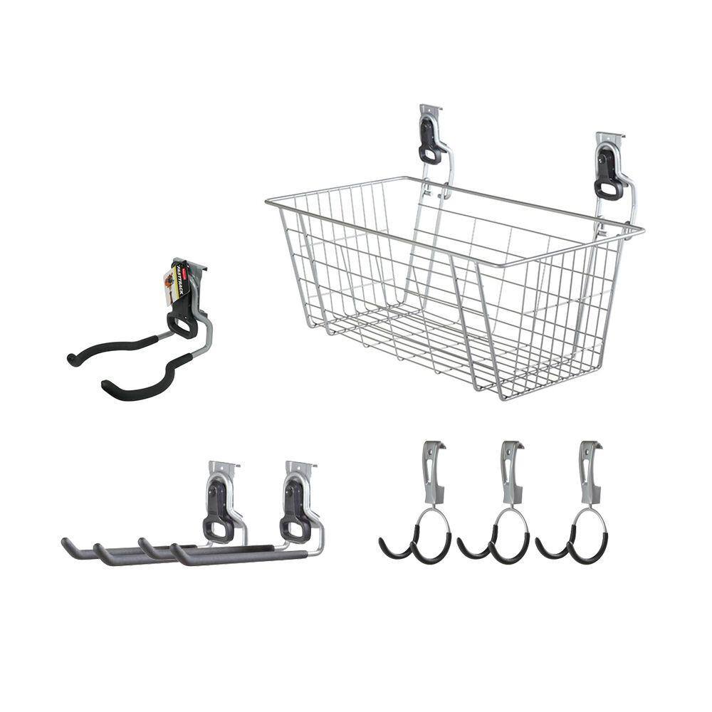 Rubbermaid FastTrack Garage Rail Accessory Starter Kit (7-Piece ...