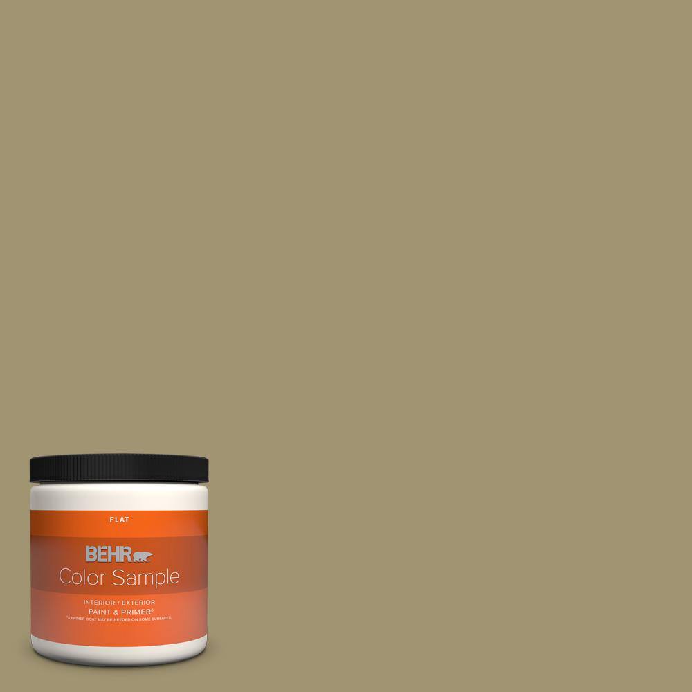 BEHR PREMIUM PLUS 8 oz. #PMD-37 Caraway Flat Interior/Exterior Paint ...