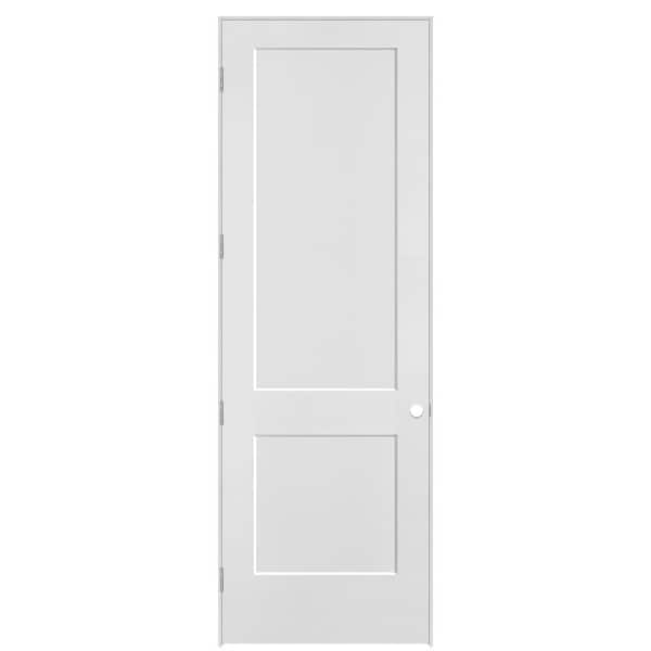 Masonite Logan 32 in. x 96 in. 2-Panel Right-Handed Hollow Core Primed ...