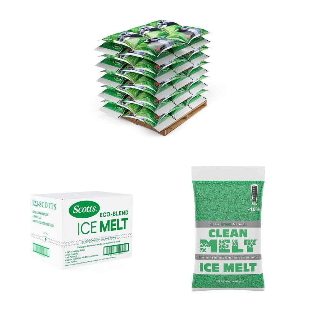 50 lbs. Eco Blend Ice Melt Pallet (50 Bags), 12 lbs. Jug Case (4 Jugs ...