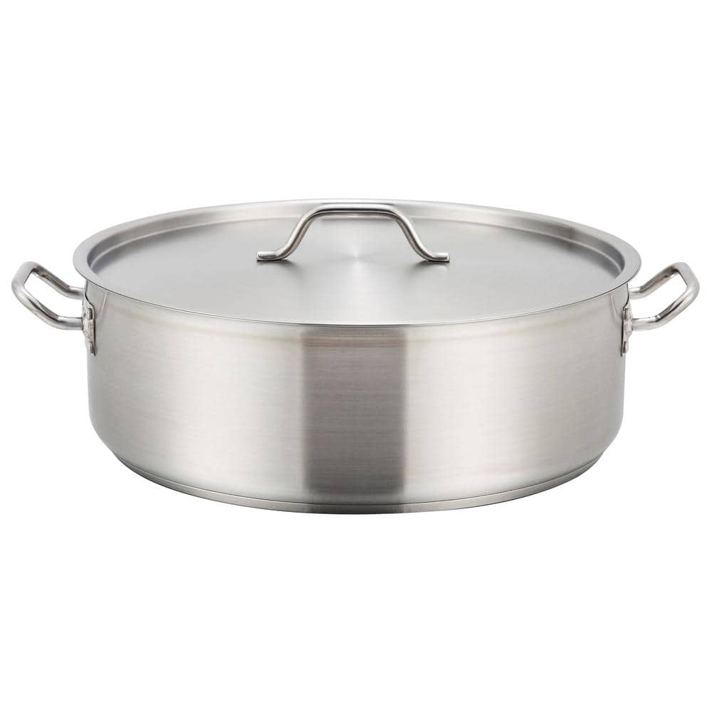 Winco 10 Qt. Stainless Steel Braises SSLB-10 - The Home Depot