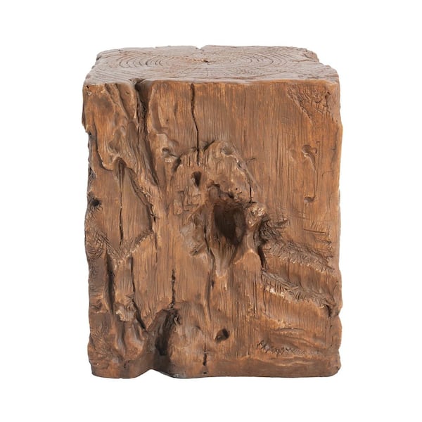 Outdoor Brown Magnesium Oxide Stump Shape Patio Side Table BFDATENUM702 ...