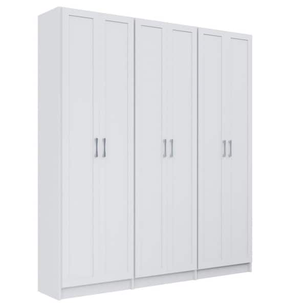 MODULAR CLOSETS Alto Pantry Collection 94.5 in. W White Wall Mounted ...
