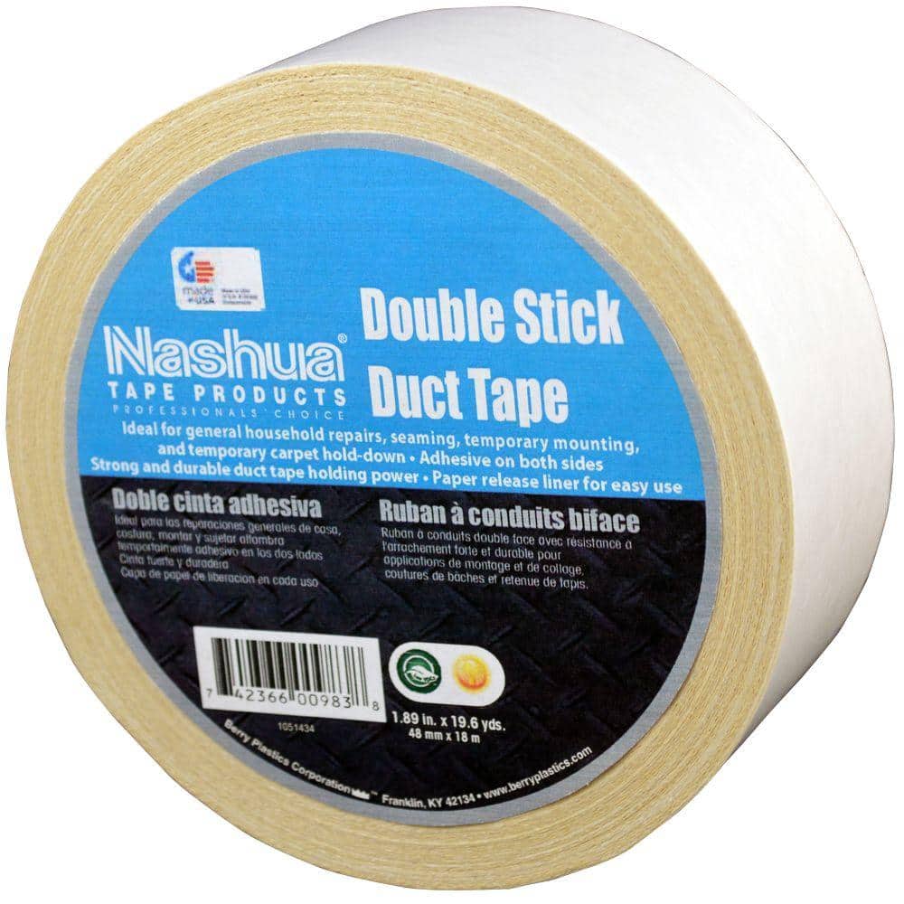 Nashua Tape 1.89 in. x 19.7 yds. 105C Double Stick Duct Tape 1198745 - The Home Depot