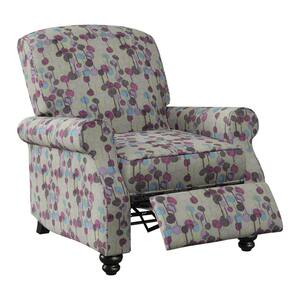 ProLounger Multi Sky Blue Paisley Fabric 3-Position Push Back Recliner ...