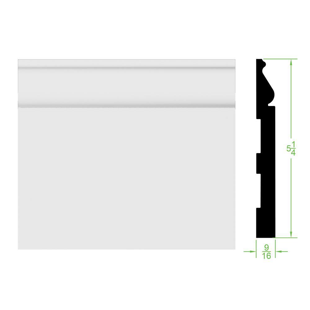 TRIMFINITY 9/16 in. x 5-1/4 in. x 96 in. WM 5163 EcoPoly Interior ...