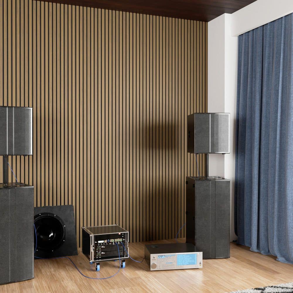 Dovelina 94.5 in. x 11.8 in. Natural Color Rectangle Wood Wall Panels ...