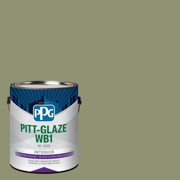 Pitt-Glaze 1 gal. PPG1125-5 Hemlock Eggshell Interior Paint Waterborne ... Pitt-Glaze 1 gal. PPG1125-5 Hemlock Eggshell Interior Paint Waterborne ...