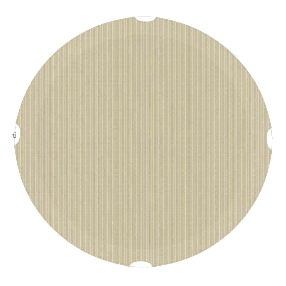BANSA ROSE 12 ft. Round Beige Above Ground Pool Winter Cover with 4 ft ...