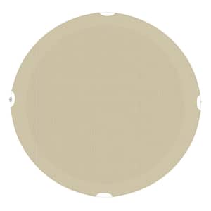 BANSA ROSE 8 ft. Round Beige Above Ground Pool Winter Cover with 4 ft ...