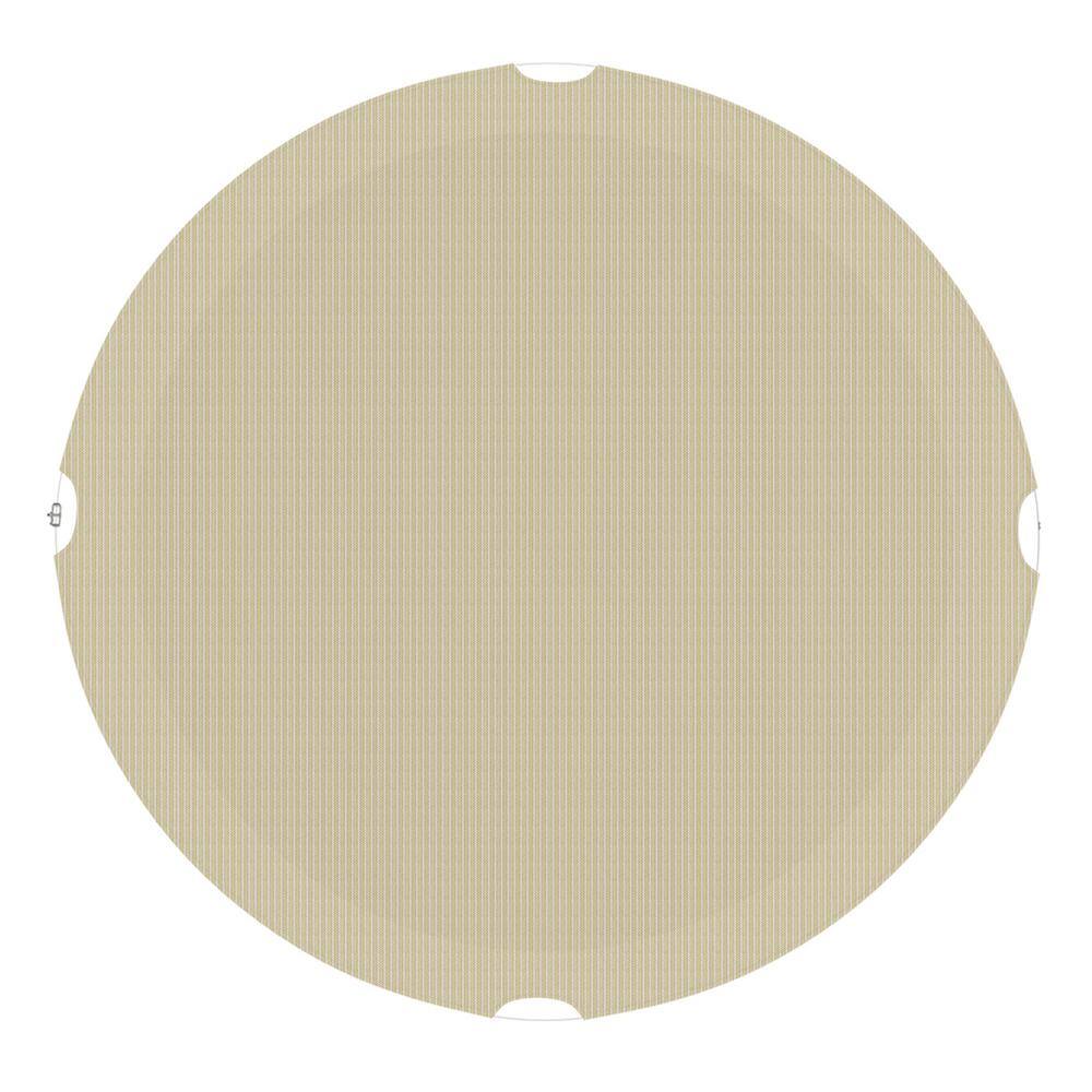 BANSA ROSE 15 ft. Round Beige Above Ground Pool Winter Cover with 4 ft ...