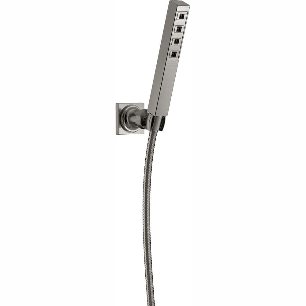 Delta Ara 1-Spray 1.4 in. Single Wall Mount Handheld H2Okinetic Shower ...