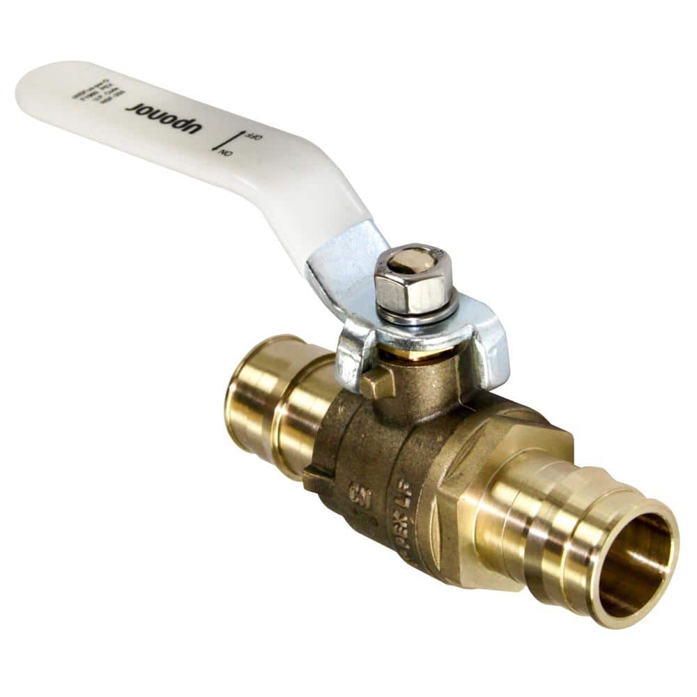 Uponor ProPEX 1 in. PEX-A Expansion Barb Lead-Free Brass Full-Port Ball ...