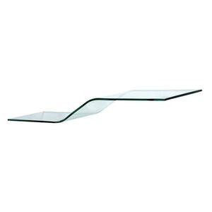 Home Decorators Collection 8 in. x 40 in. Clear Wave Glass Shelf ...