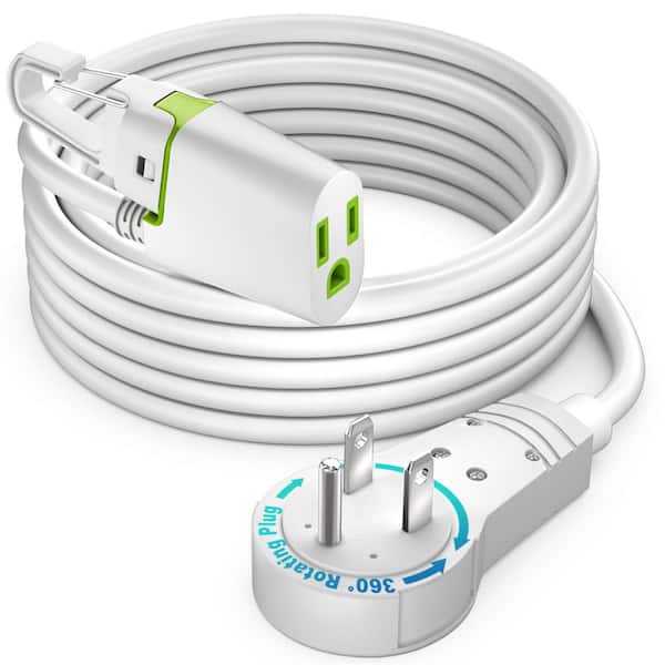 MAXIMM 3 ft. 16/3 Light Duty Indoor Extension Cord with 360° Rotating ...