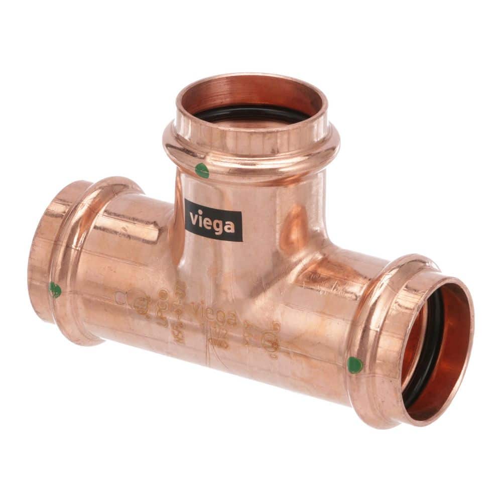 Viega ProPress 1-1/2 in. PXPXP Press Copper Tee 78460 - The Home Depot