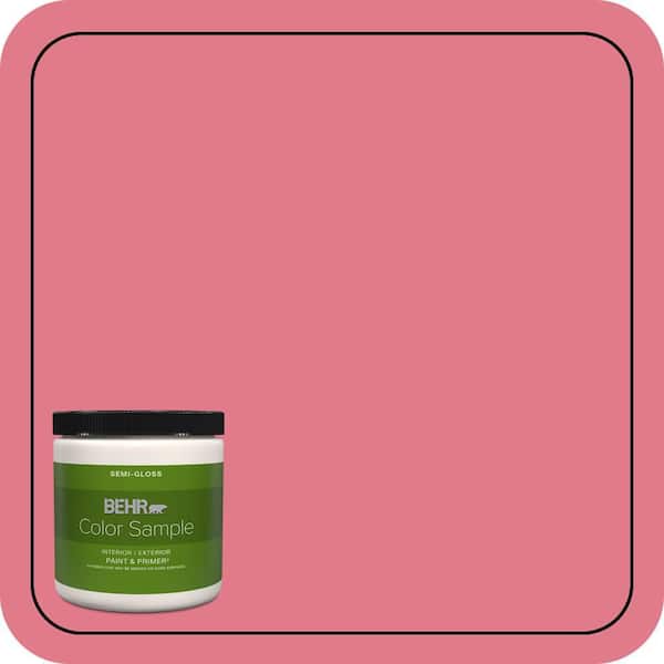 BEHR PREMIUM PLUS 8 oz. #P150-4 Hot Gossip Semi-Gloss Interior/Exterior ...