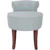 SAFAVIEH Georgia Silver Blue Vanity Stool MCR4546B - The Home Depot