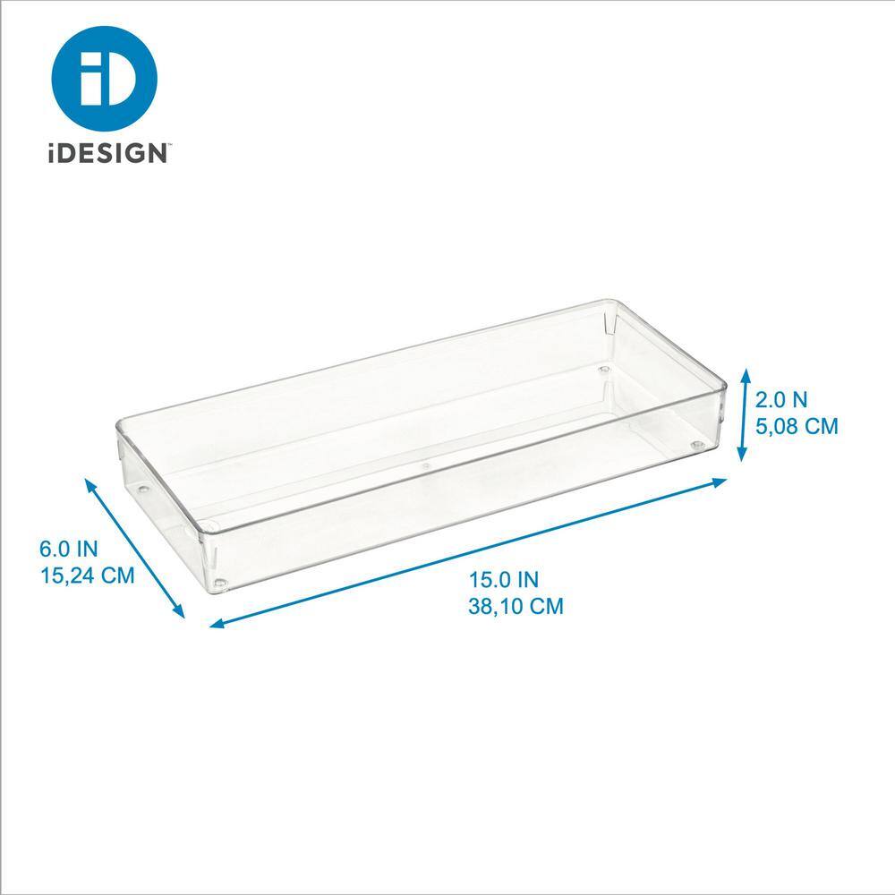 iDesign Drawer Organizer 6 in. x 15 in. x 2 in. Clear 80026 - The Home ...