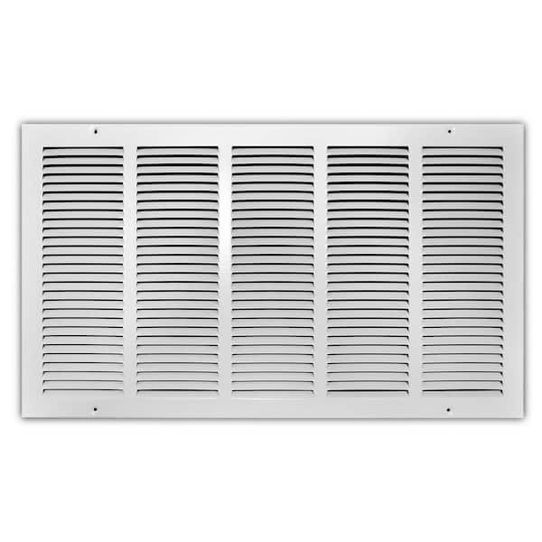 Everbilt 24 in. x 14 in. Steel Return Air Filter Grille in White ...