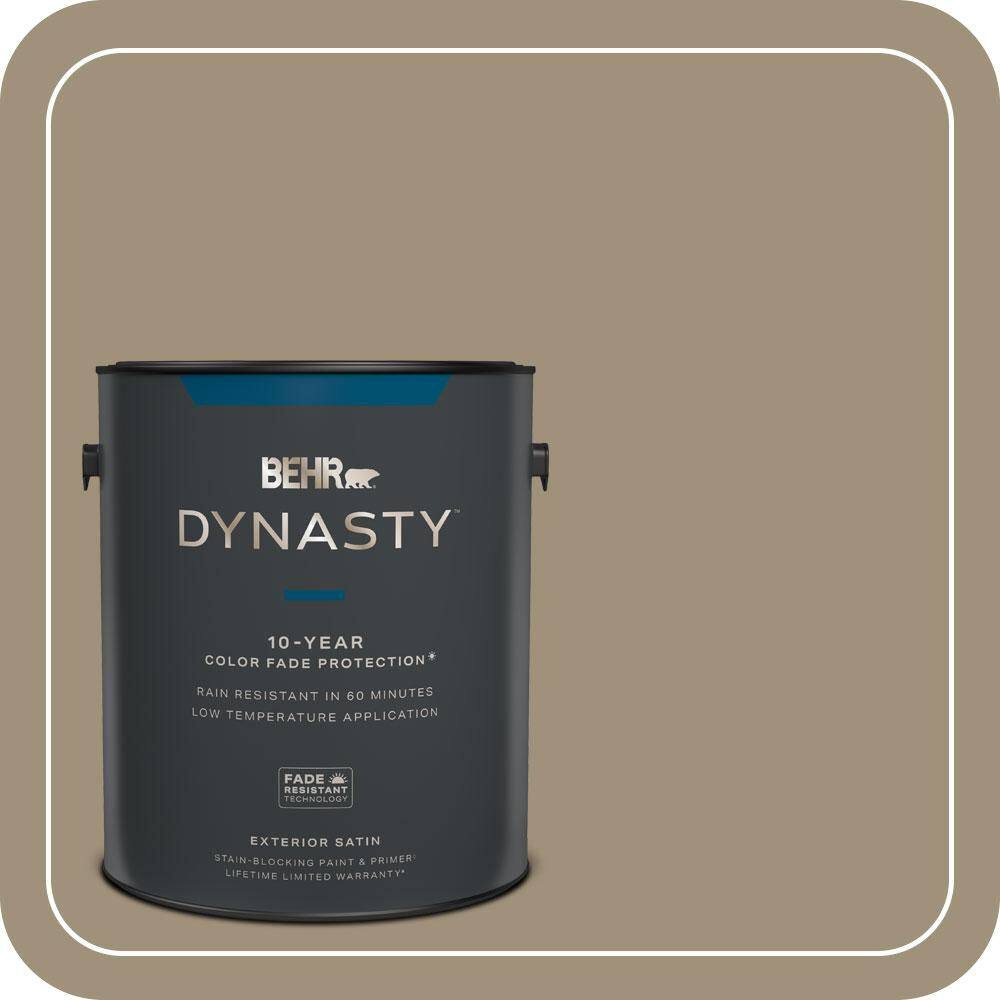 BEHR DYNASTY 1 gal. #750D-5 Desert Shadows Satin Enamel Exterior Stain ...