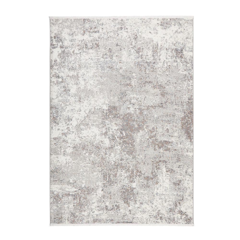 TOWN & COUNTRY LIVING Everyday Rein Abstract Cloud Grey 8 Ft. x 10 Ft ...