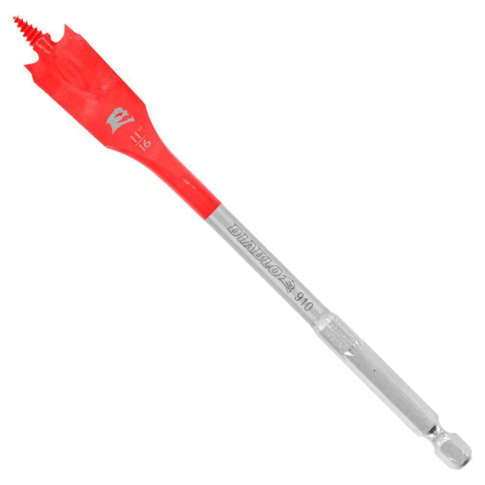 DIABLO 11/16 in. x 6 in. SPEEDemon High Speed Steel Spade Bit (1-Piece ...
