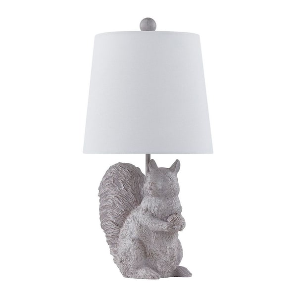 CRESTVIEW COLLECTION 23.5 in. Painted Novelty Table Lamp with White ...