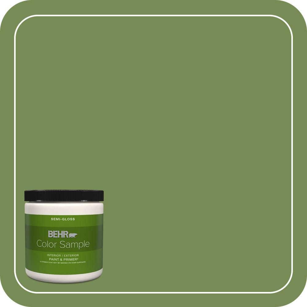 BEHR PREMIUM PLUS 8 oz. #MQ6-52 Lucky Clover Semi-Gloss Interior ...