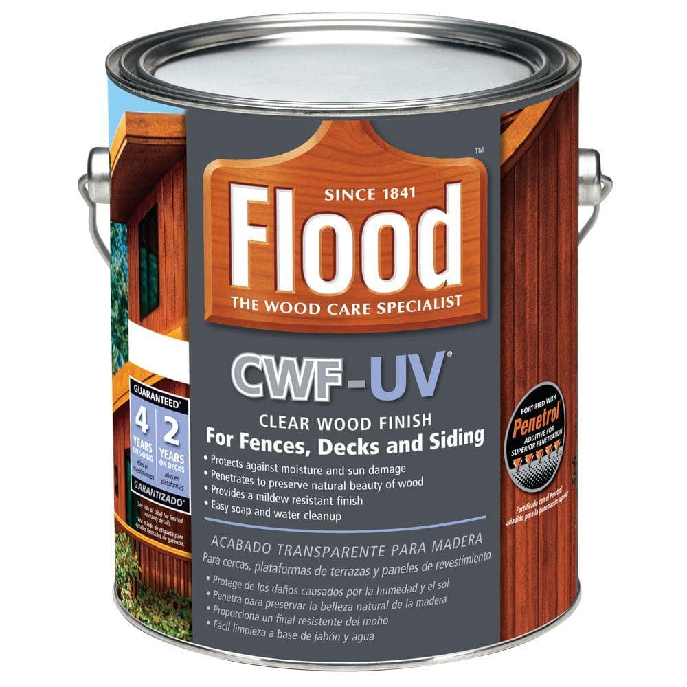 Flood CWF-UV 1 gal. Cedar Tone Transparent Exterior Wood Stain FLD-420 ...
