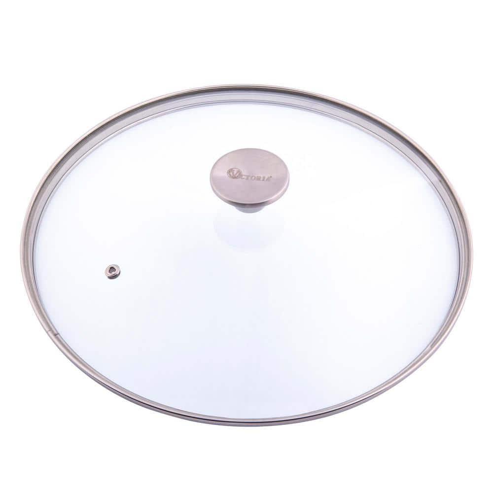 Victoria Glass Lid with Stainless Steel Knob for 13 in. Skillet LID-484 ...