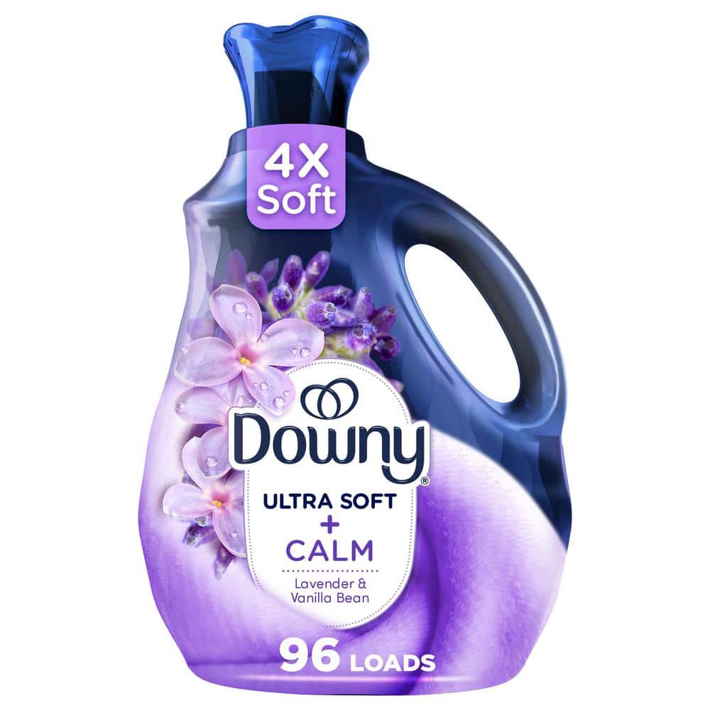 Downy Ultra Soft and Calm Lavender Vanilla Bean Scent Liquid Fabric Softener, 96-Loads, 64 fl ...