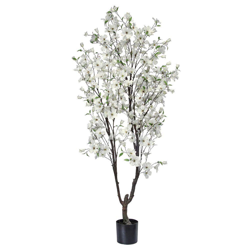 Regency International 6.5 ft. Artificial Southern Dogwood Tree in Pot ...