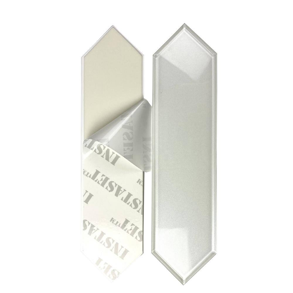 Reviews for ABOLOS Frosted Elegance Glossy White Beveled Picket 3 in. x ...