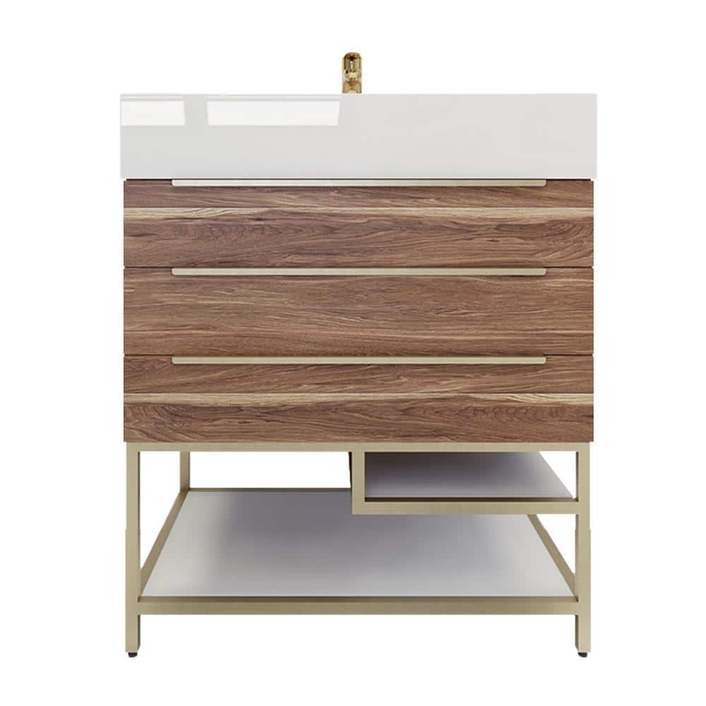 BV Better Vanity Bethany 30 in. W x 20 in. D x 36 in. H Single Sink ...