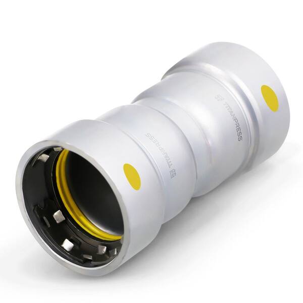 T TITANPRESS 3/4 Carbon Steel Press Cap Fitting, HNBR Sealed, Yellow ...