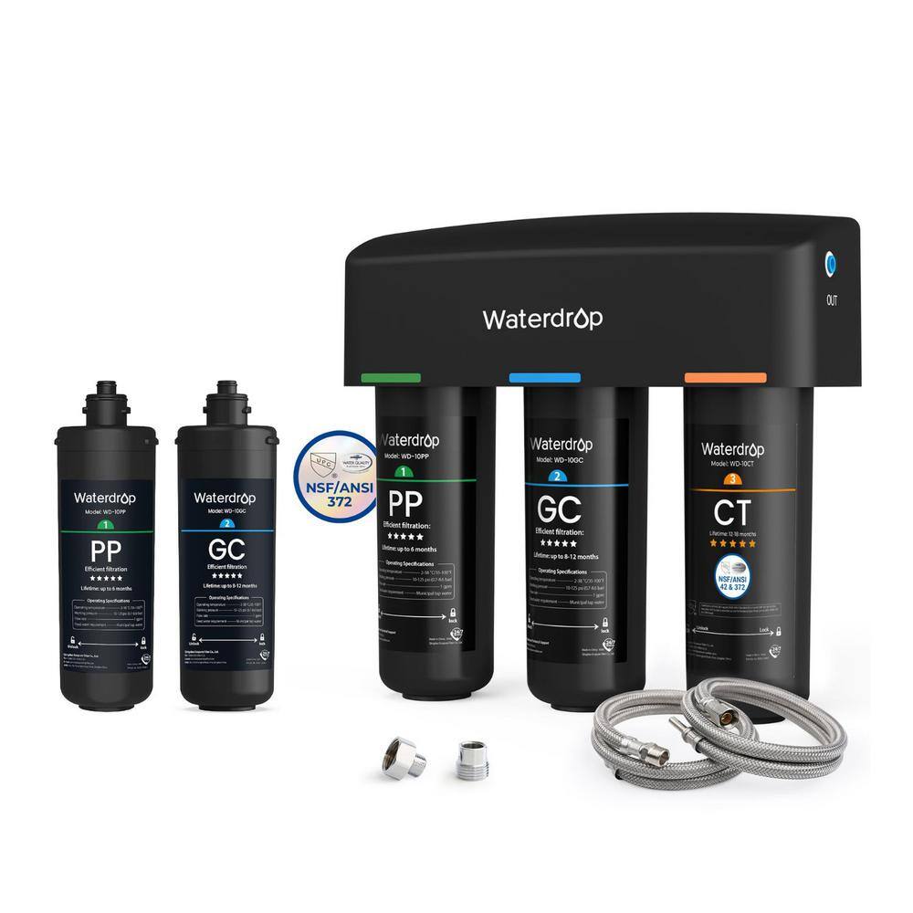 Waterdrop TSA 8 Layer Under Sink Water Filter System, NSF/ANSI 42 ...