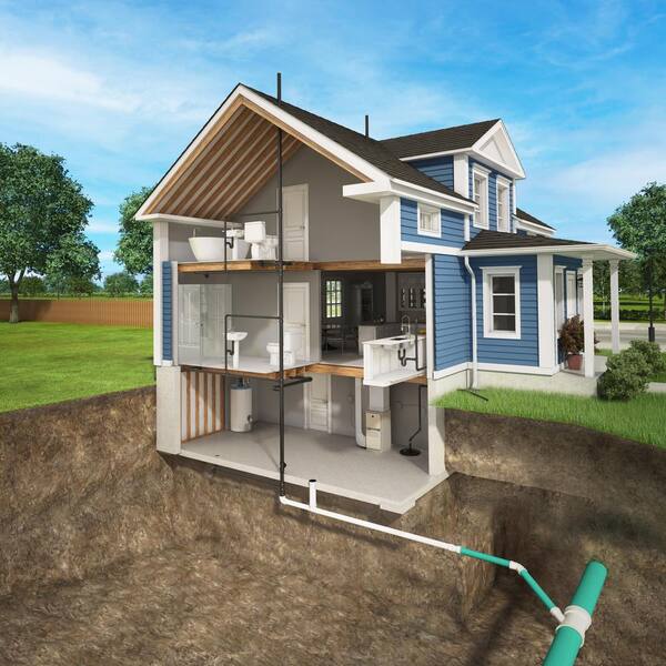 IPEX 2 in. x 10 ft. ABS DWV Cell Core Pipe 179685 - The Home Depot