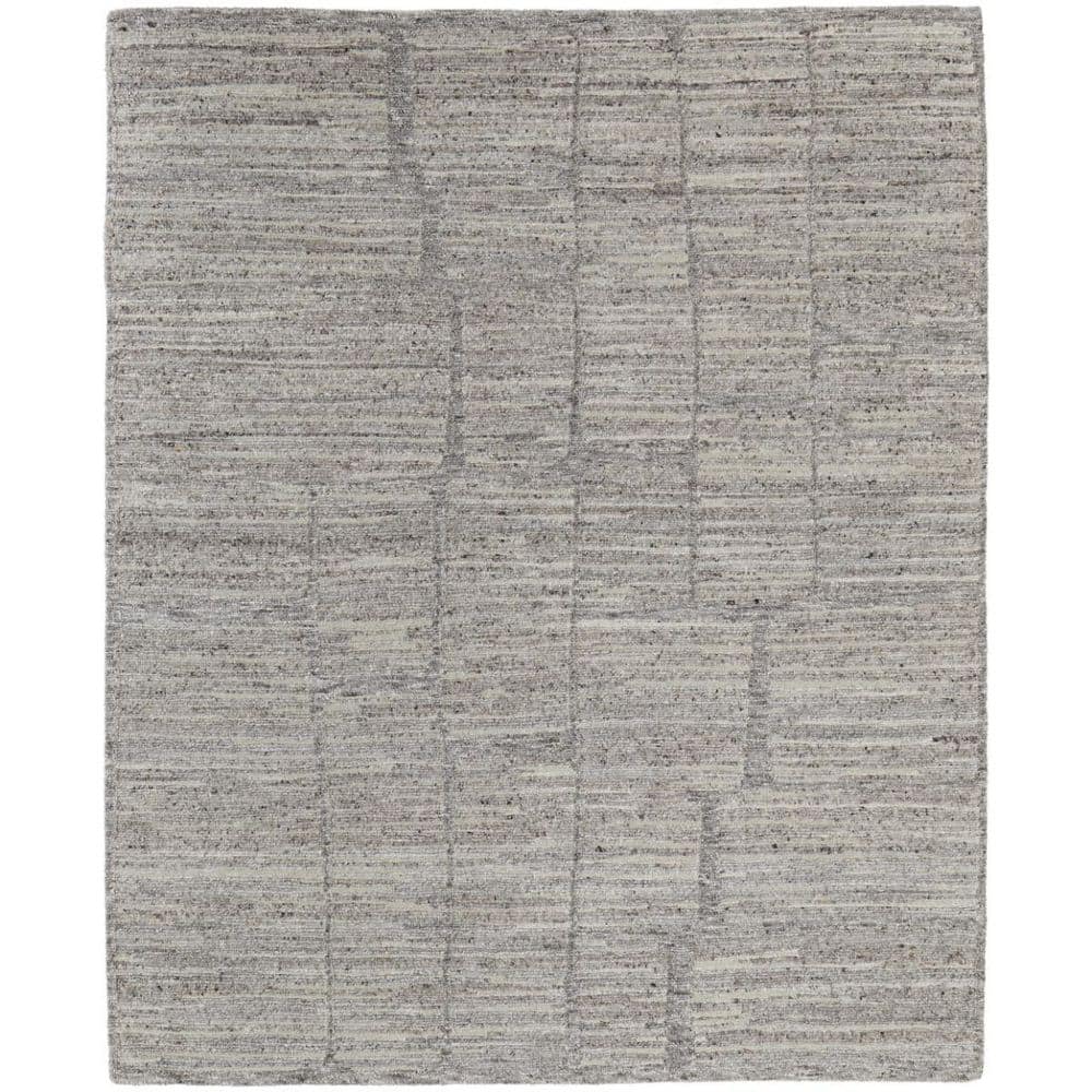 HomeRoots 6 ft. x 9 ft. Taupe, Gray Abstract Area Rug 2000567481 - The ...