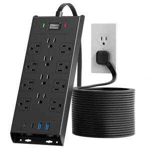 Ahfiwaso Mountable Heavy Duty 5 ft. Power Strip Extension Cord 13 ...