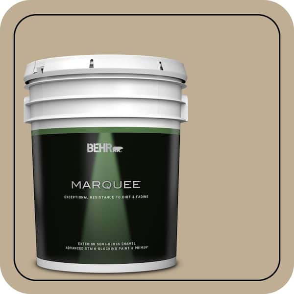 BEHR MARQUEE 5 gal. #740D-4 Mochachino Semi-Gloss Enamel Exterior Paint ...