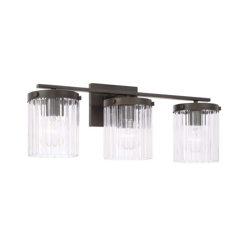 Capital Lighting Fixture Company Vaughn 25 in. W x 9 in. H 3-Light Oil ...