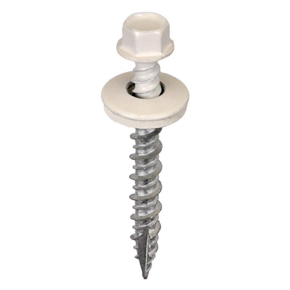 Acorn Hardware #9 X 1-1/2 inch White Hex Metal to Wood Screws (Bag of ...
