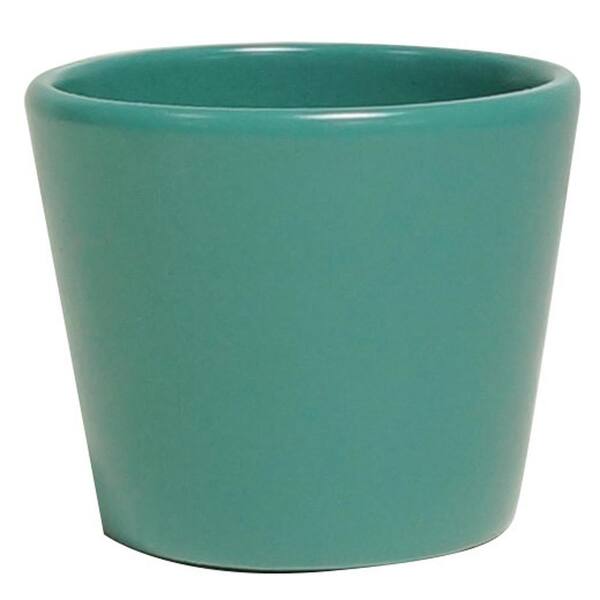 Vigoro 3 in. Lexie Small Green Ceramic Flare Planter (3 in. D x 2.6 in ...